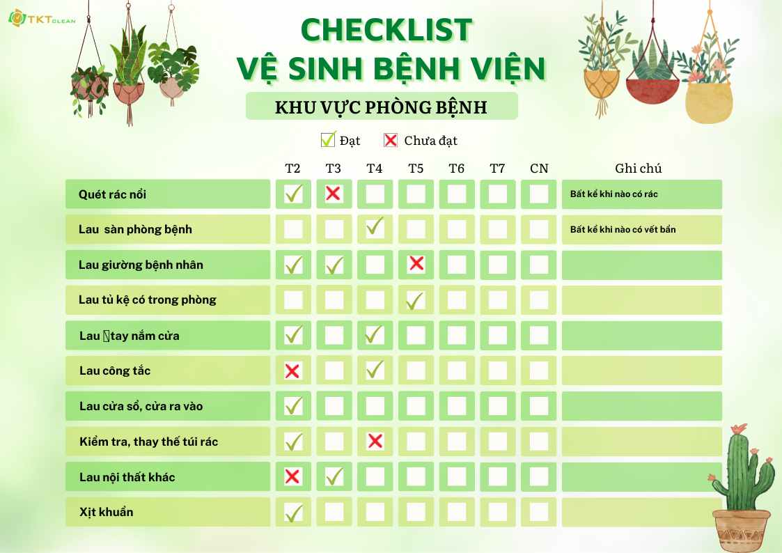 Quy trình vệ sinh phòng bệnh tại bệnh viện - TKT Clean